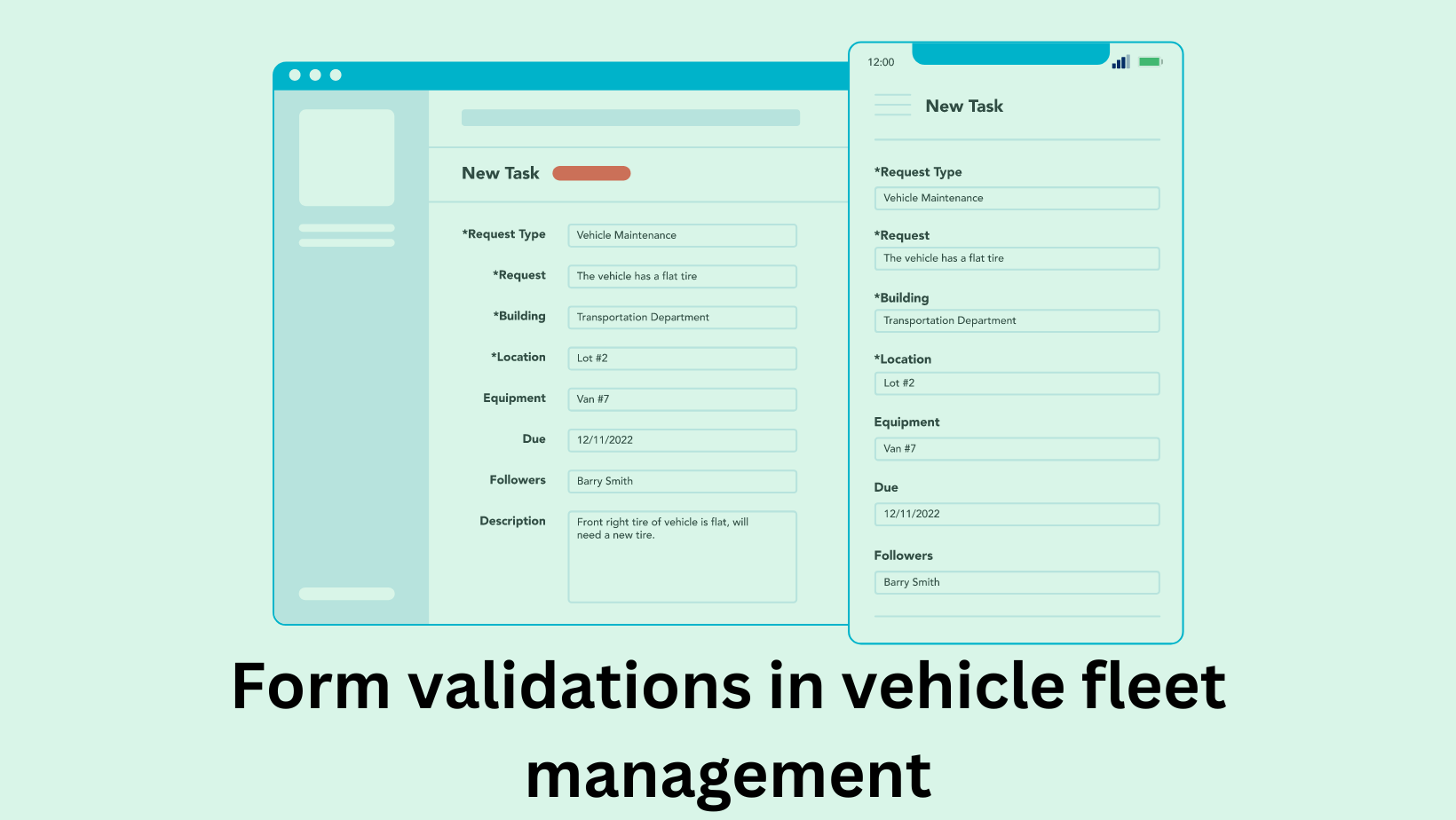 Form validations in vehicle fleet management Form validations in vehicle fleet management